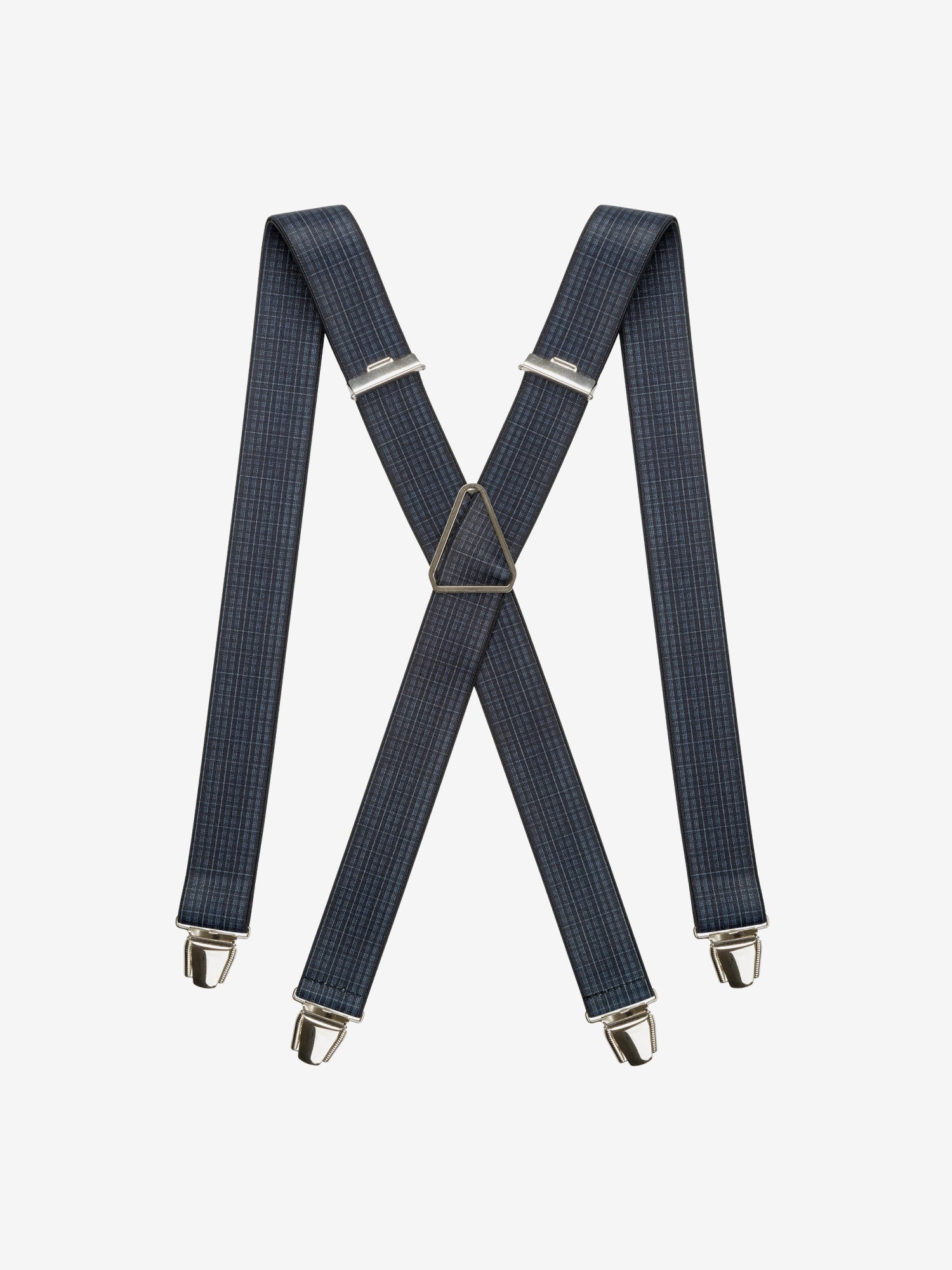 Bretelles larges fantaisie – Bleu & gris à motifs | Fabrication ...